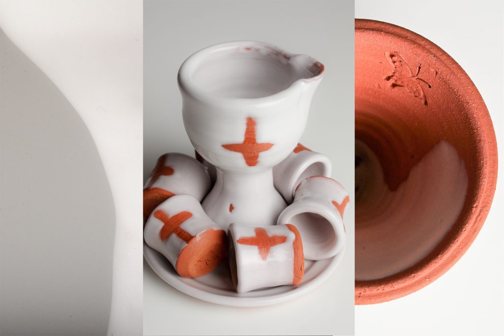 Deluxe Small Group Communion Set – Natural Clay Cross – Spirit Of Creation