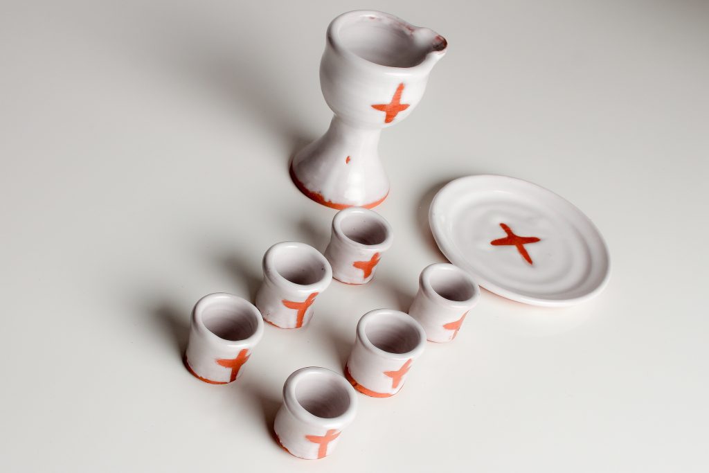 Deluxe Small Group Communion Set – Natural Clay Cross – Spirit Of Creation